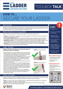 Ladder Toolbox Talks - The Ladder Association