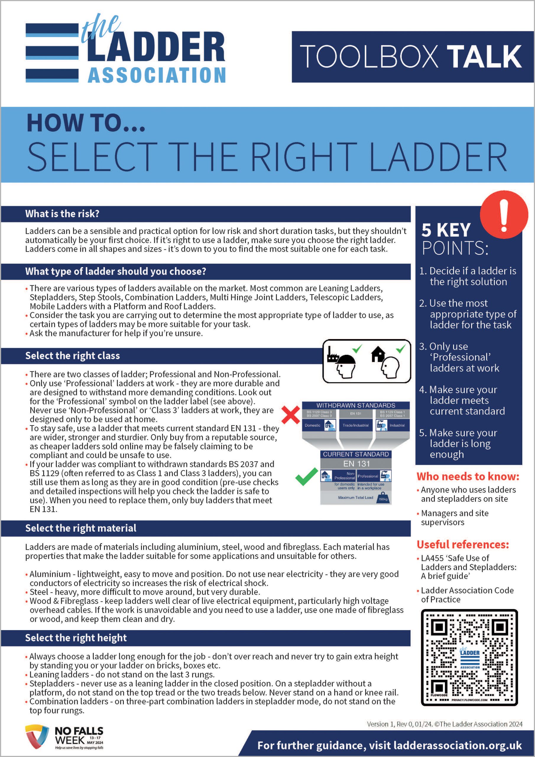 Ladder Toolbox Talks - The Ladder Association