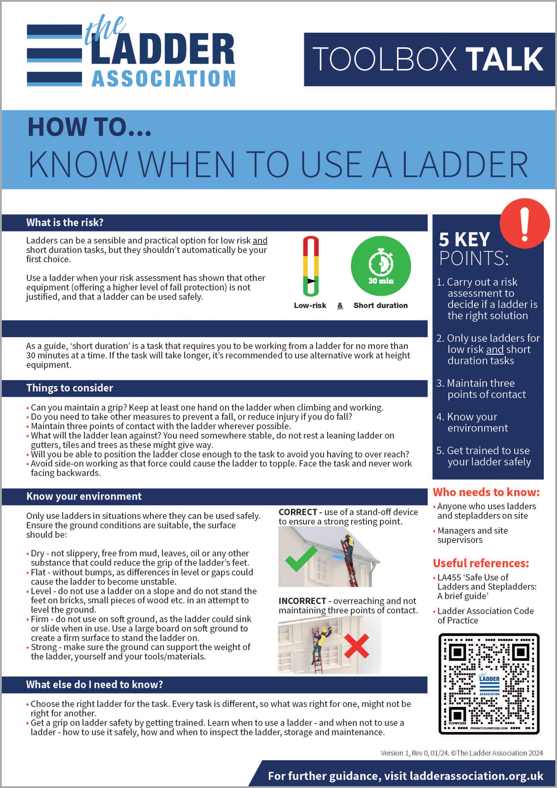 Ladder Toolbox Talks - The Ladder Association