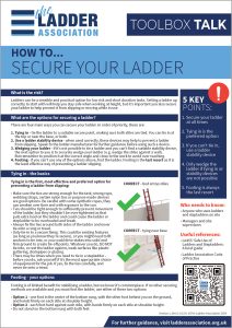 Ladder Toolbox Talks - The Ladder Association