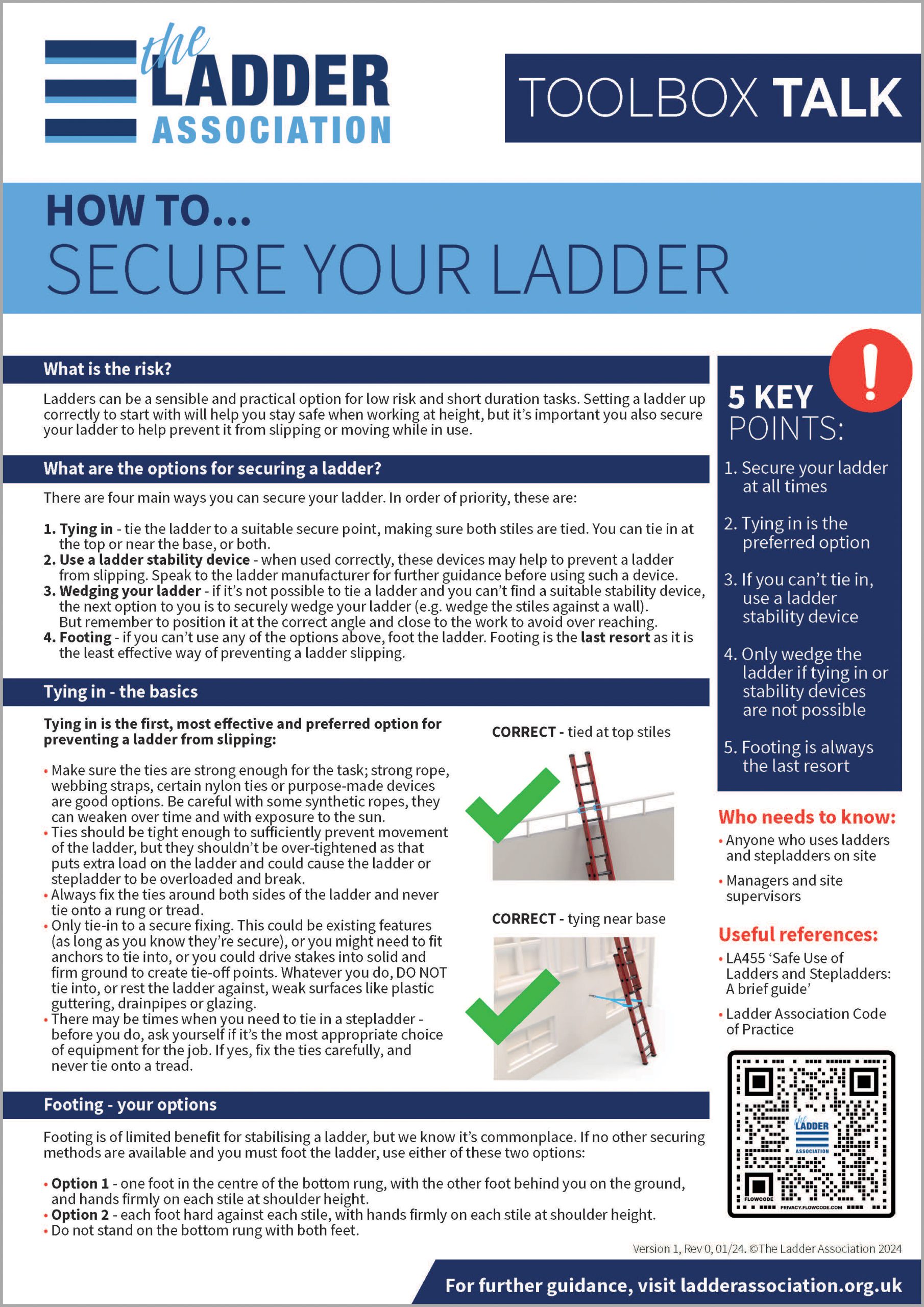 Ladder Toolbox Talks - The Ladder Association