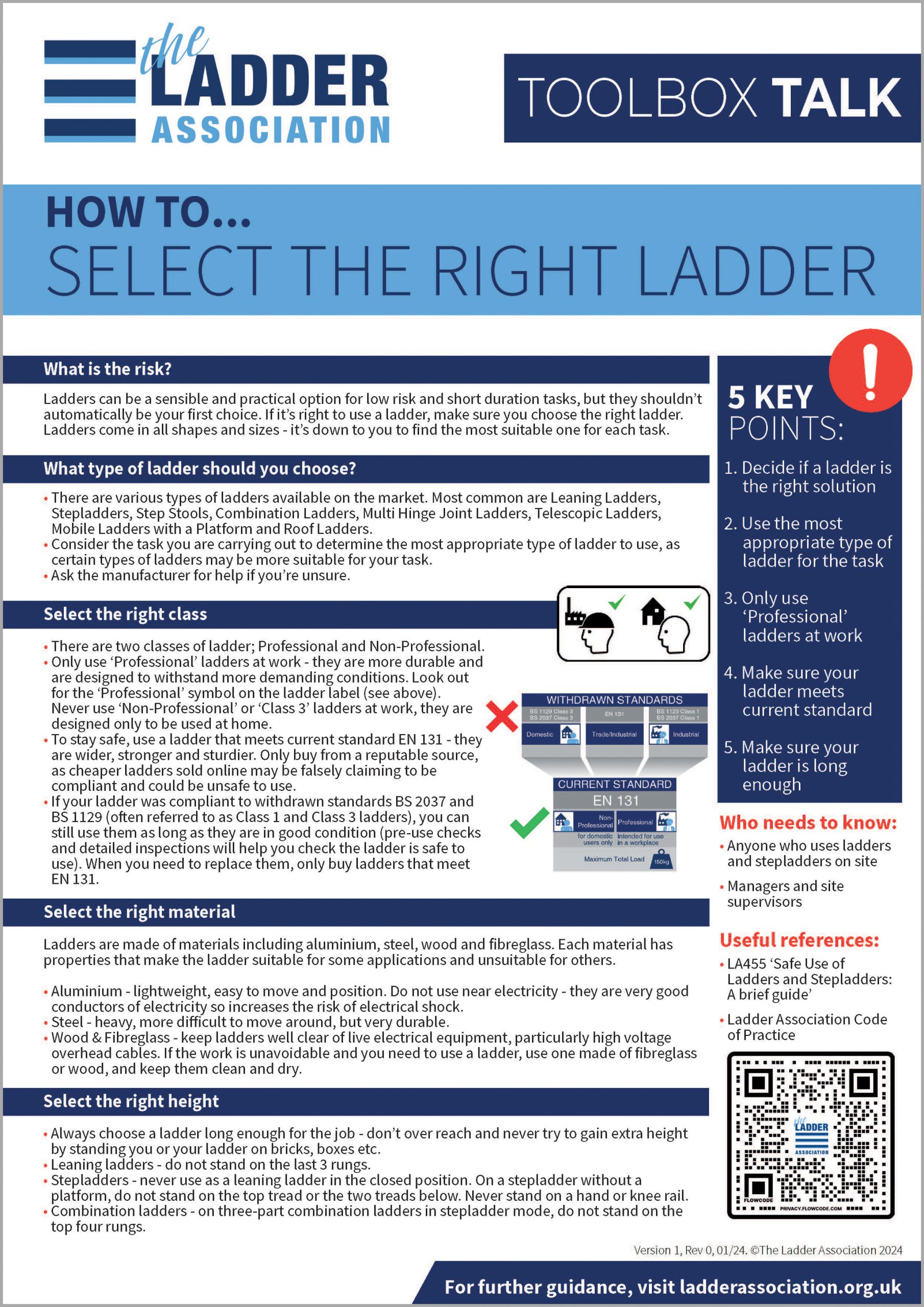 Ladder Toolbox Talks - The Ladder Association