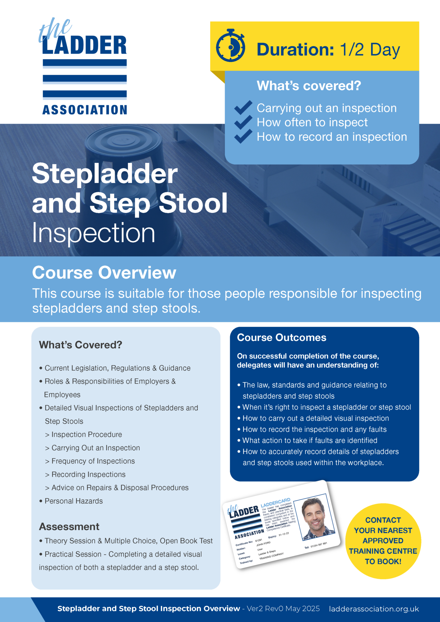 Stepladder and Step Stool Inspection - The Ladder Association